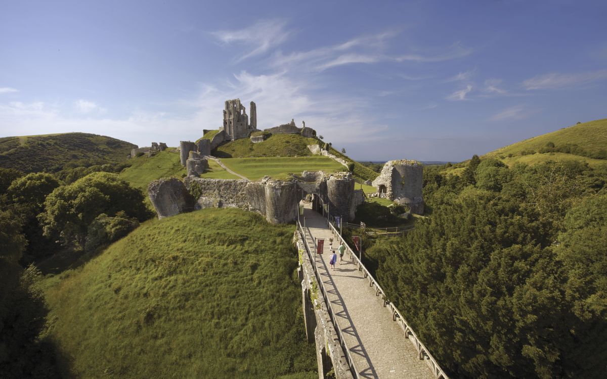 Visitors Can See the View From Henry I's Tower at Corfe Castle for the ...