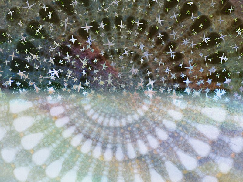 Starry Starry Night - Merged polarised light microscope images of ...