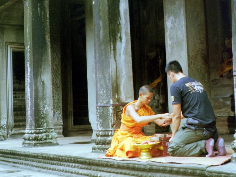 A monk and a blessing. | Smithsonian Photo Contest | Smithsonian Magazine