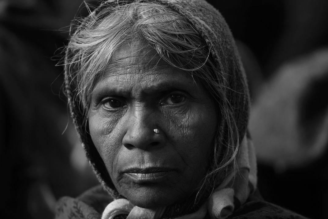 A tribal woman from rural India visits the country capital ...