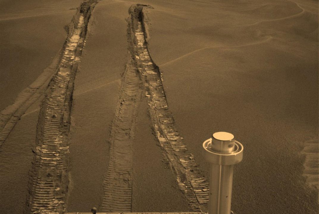 mars rover tracks