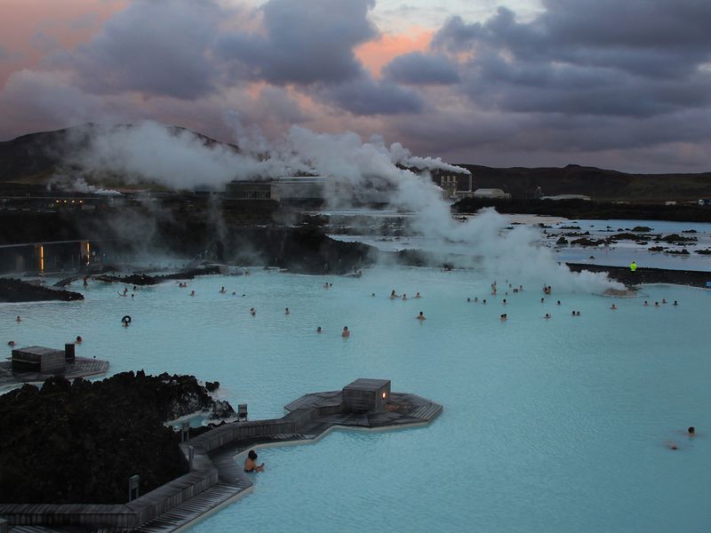 Visiting the Blue Lagoon in Iceland, a geothermal spa in the middle of ...