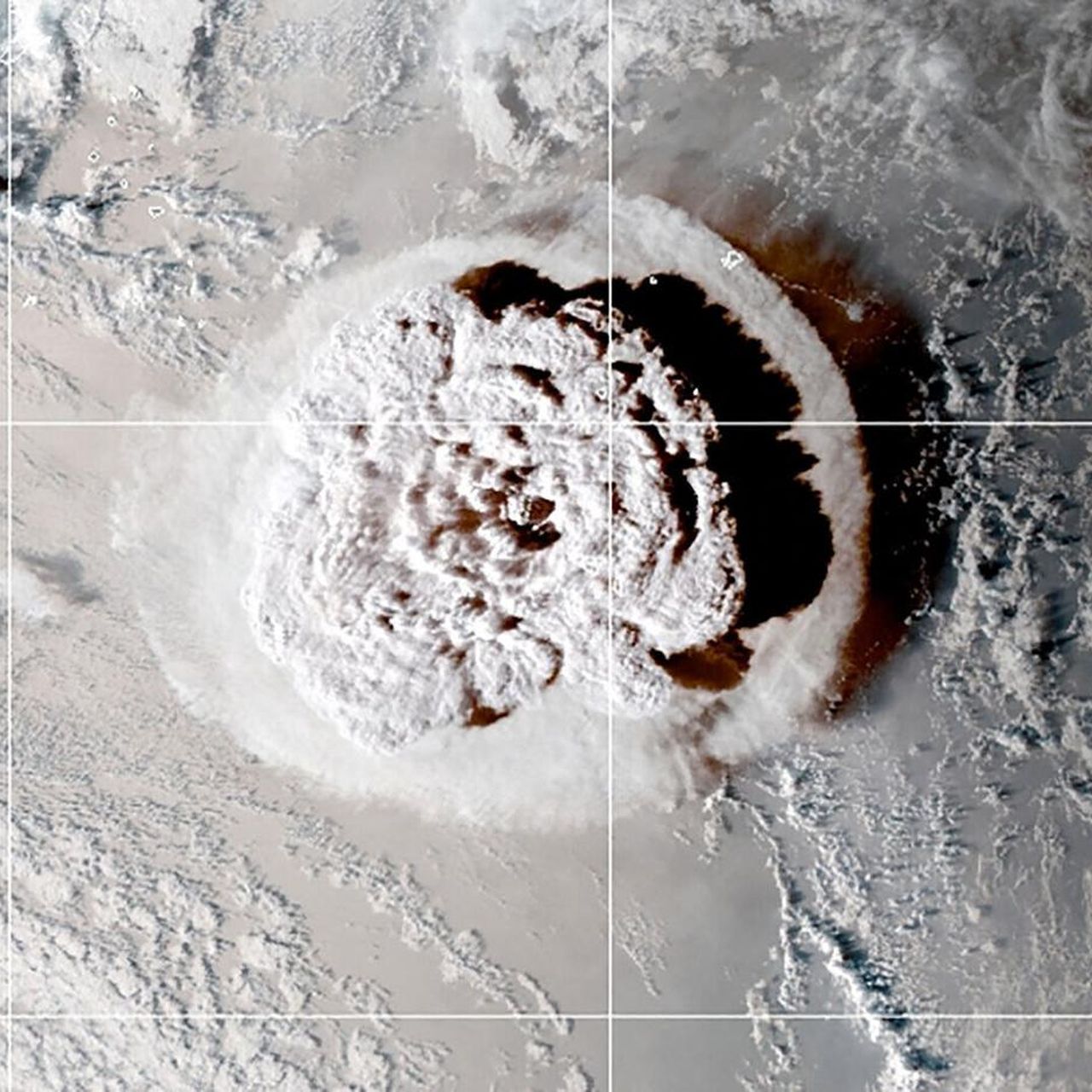 volcano eruption from space