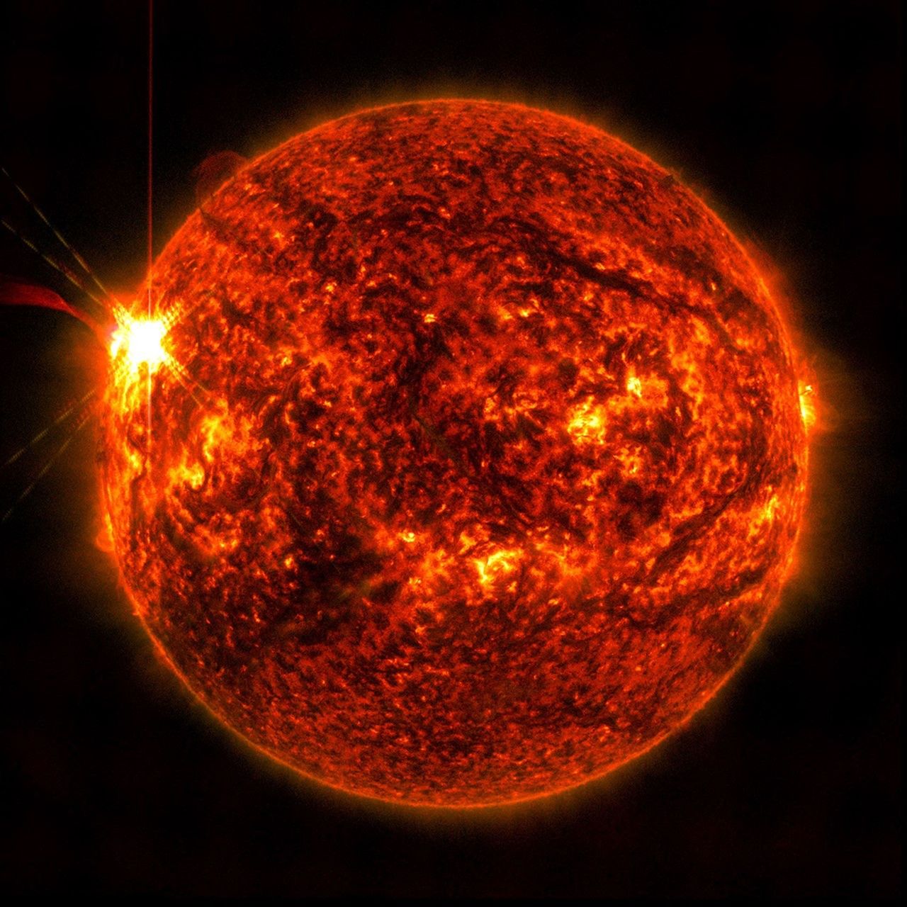 solar flare causing heat wave
