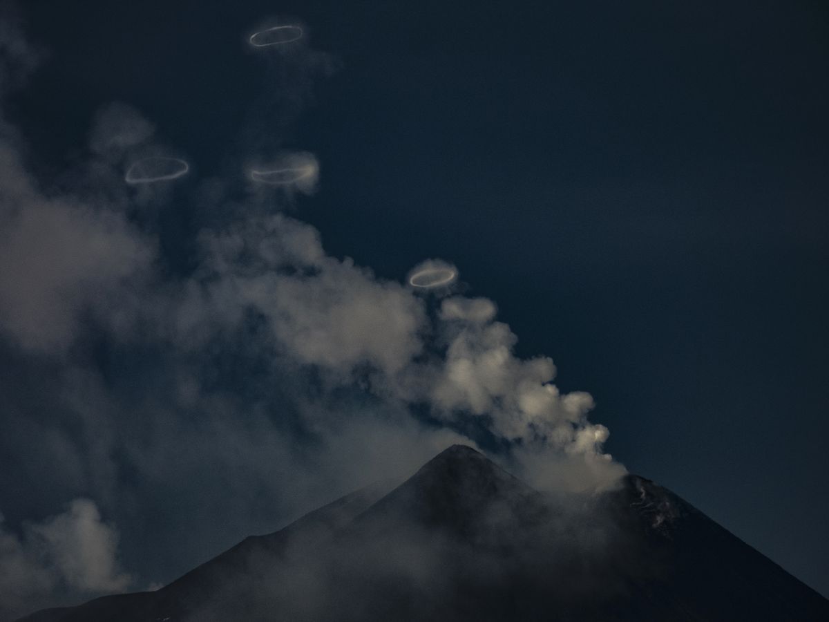 Mount Etna Smoke Rings