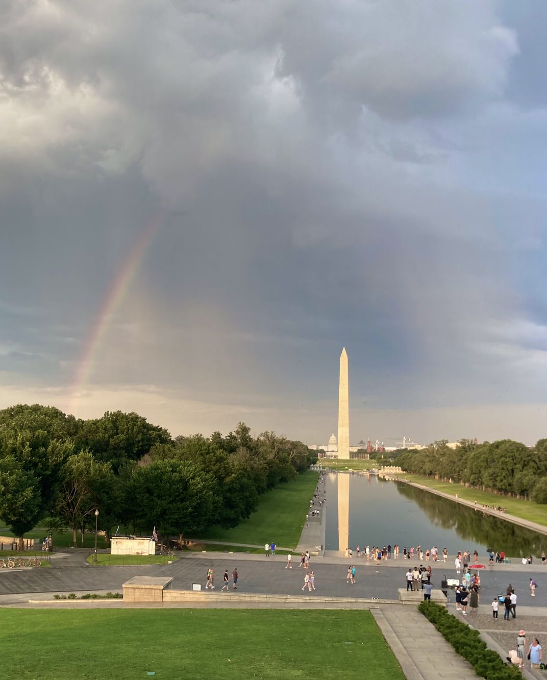 A rainbow over the Washington Monument and capitol | Smithsonian Photo ...