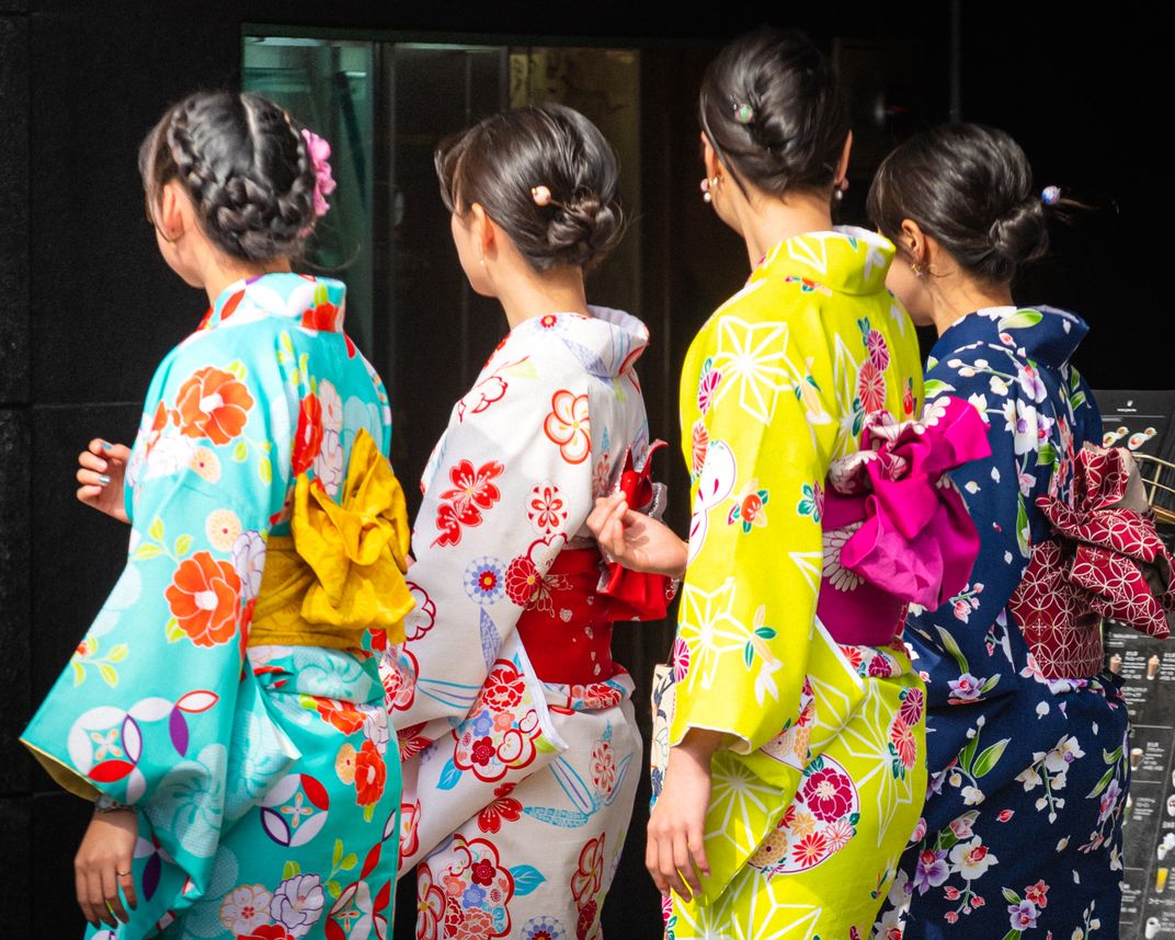 4 women in traditional attire - Kyoto, Japan | Smithsonian Photo ...