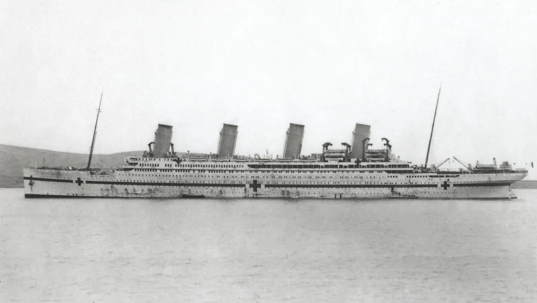 britannic sinking time