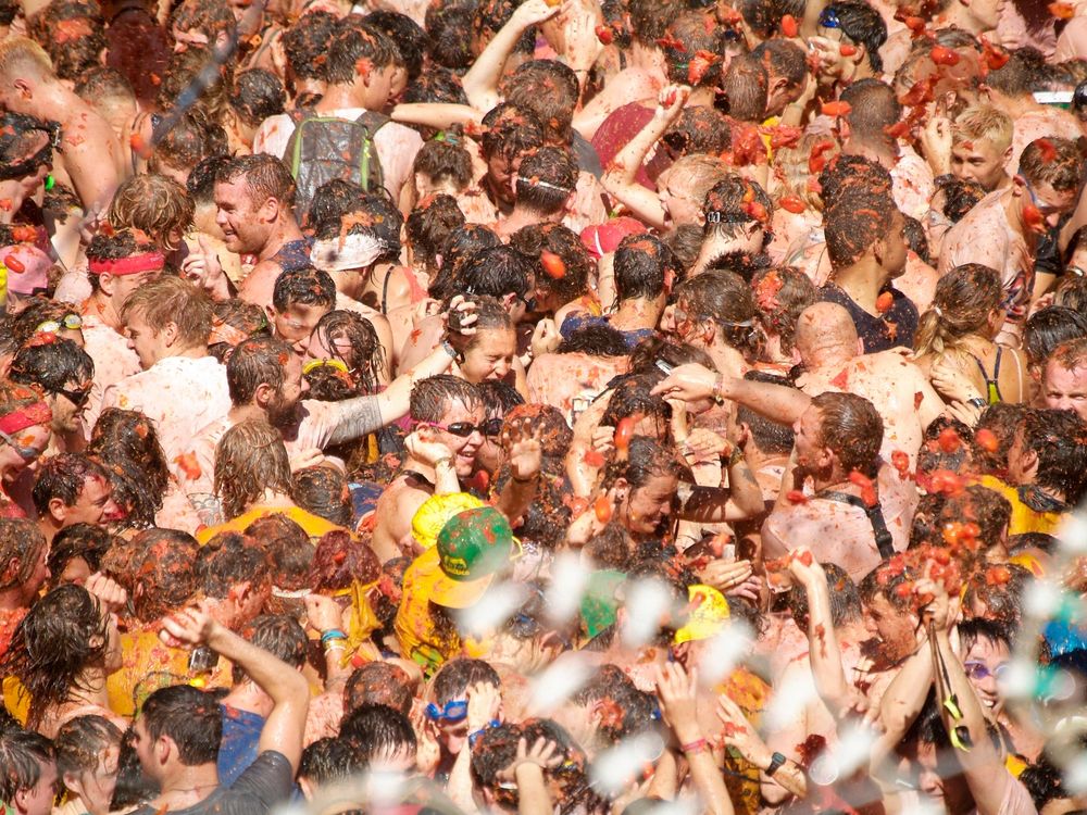 Photos from La Tomatina, the World's Biggest Food Fight