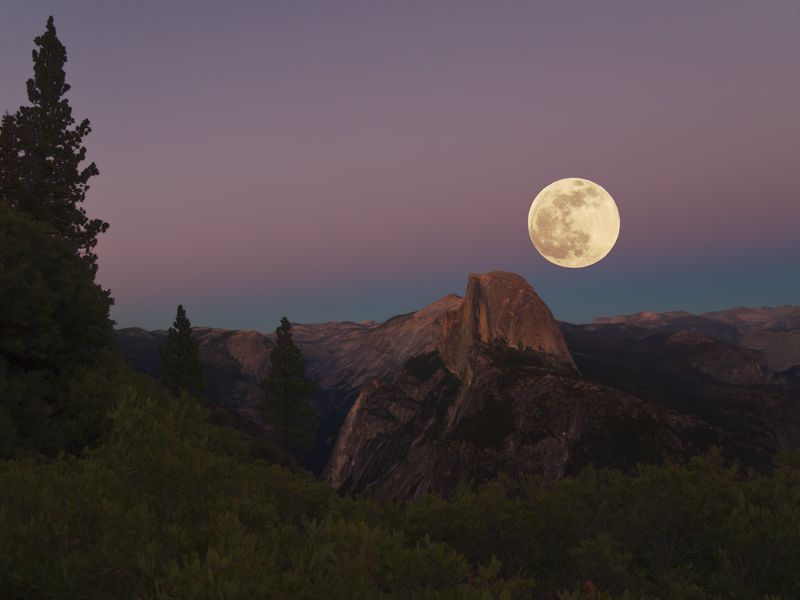 A full moonrise over the half dome | Smithsonian Photo Contest ...