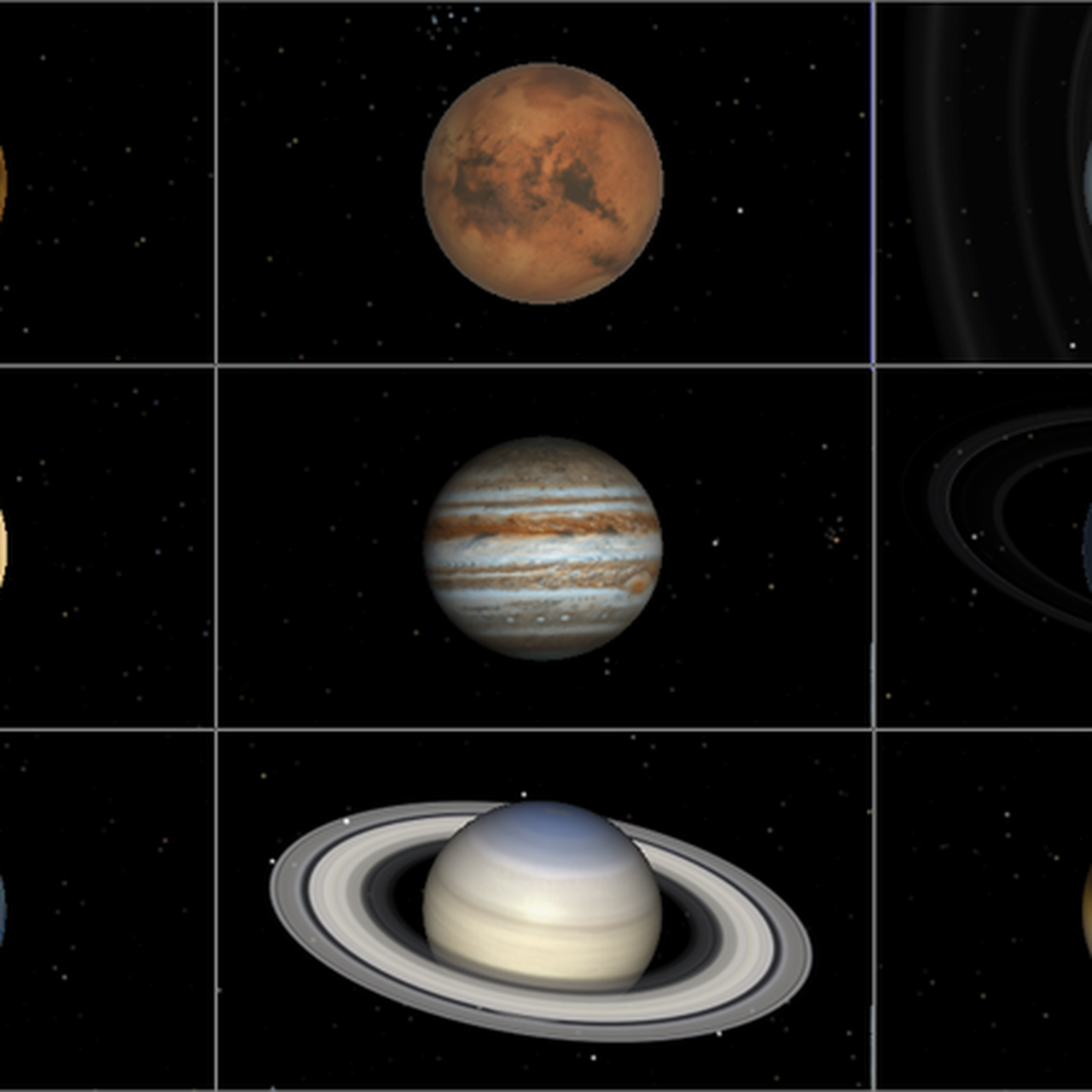 Nine Planets In Picture Form