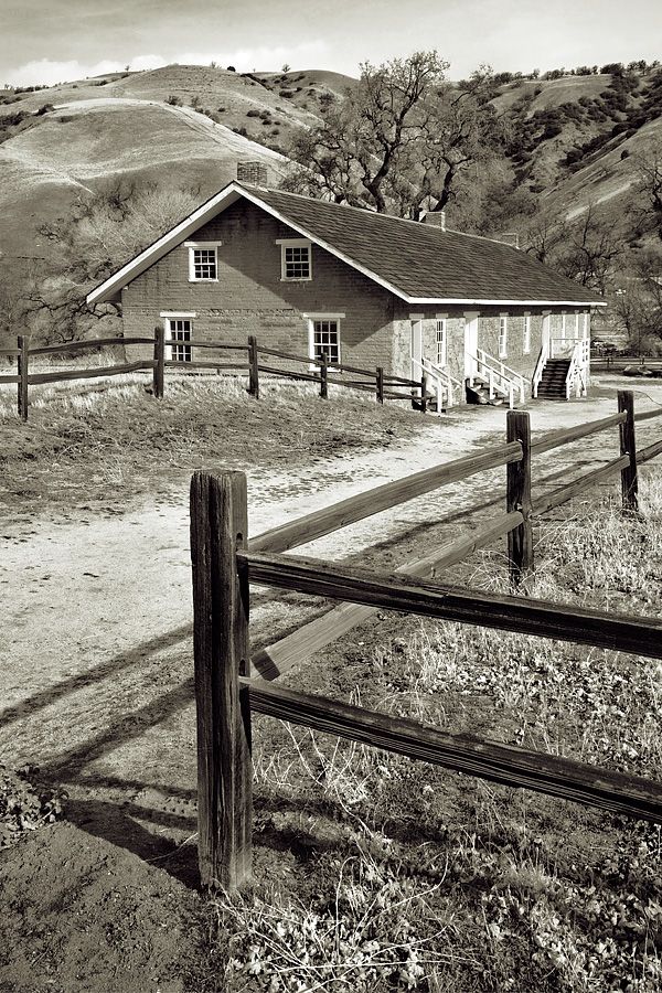 Adobe barracks of historic Fort Tejon, garrisoned from 1854 until 1864 ...