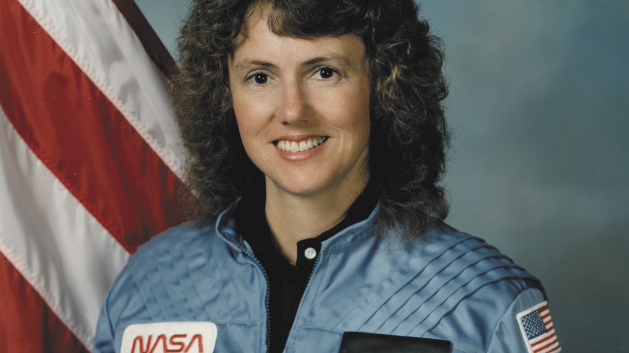 space shuttle with teacher explodes