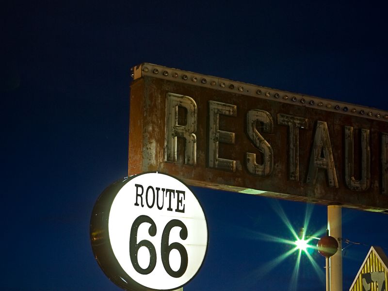 Route 66 Restaurant at night | Smithsonian Photo Contest | Smithsonian ...