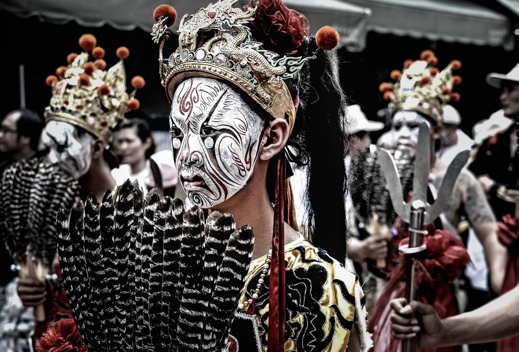 Teenage boys dressed up as the eight generals to dance Beigang Mazu Pilgrimage. | Smithsonian ...