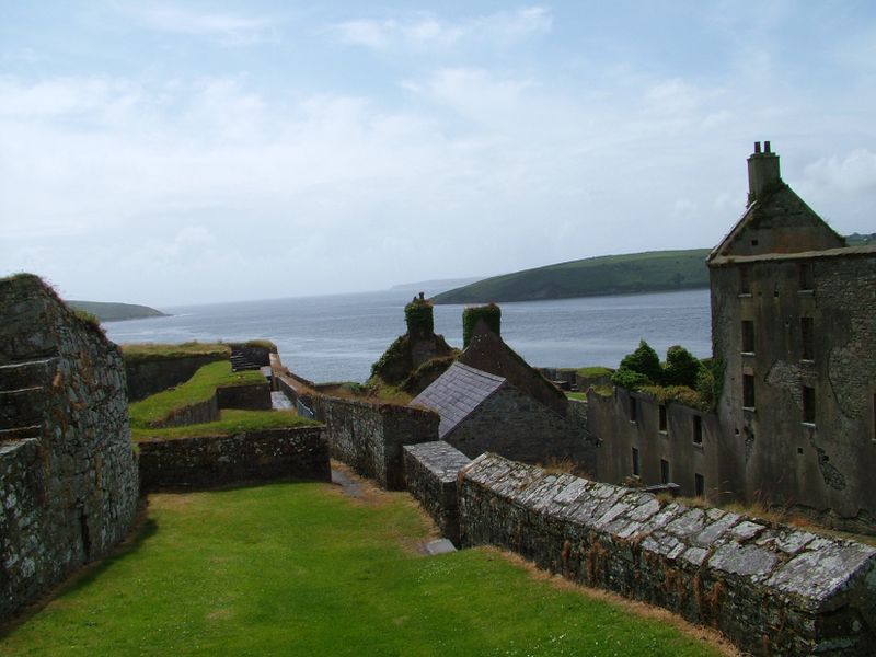 Looking out at the Atlantic Ocean through ther ruins of Charlesfort ...