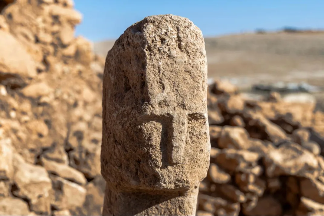 A Human Face Was Carved Into This Stone Pillar in Turkey 11,000 Years Ago