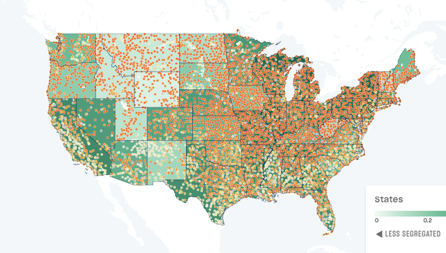 This Map Lets You See How School Segregation Has Changed in Your Hometown