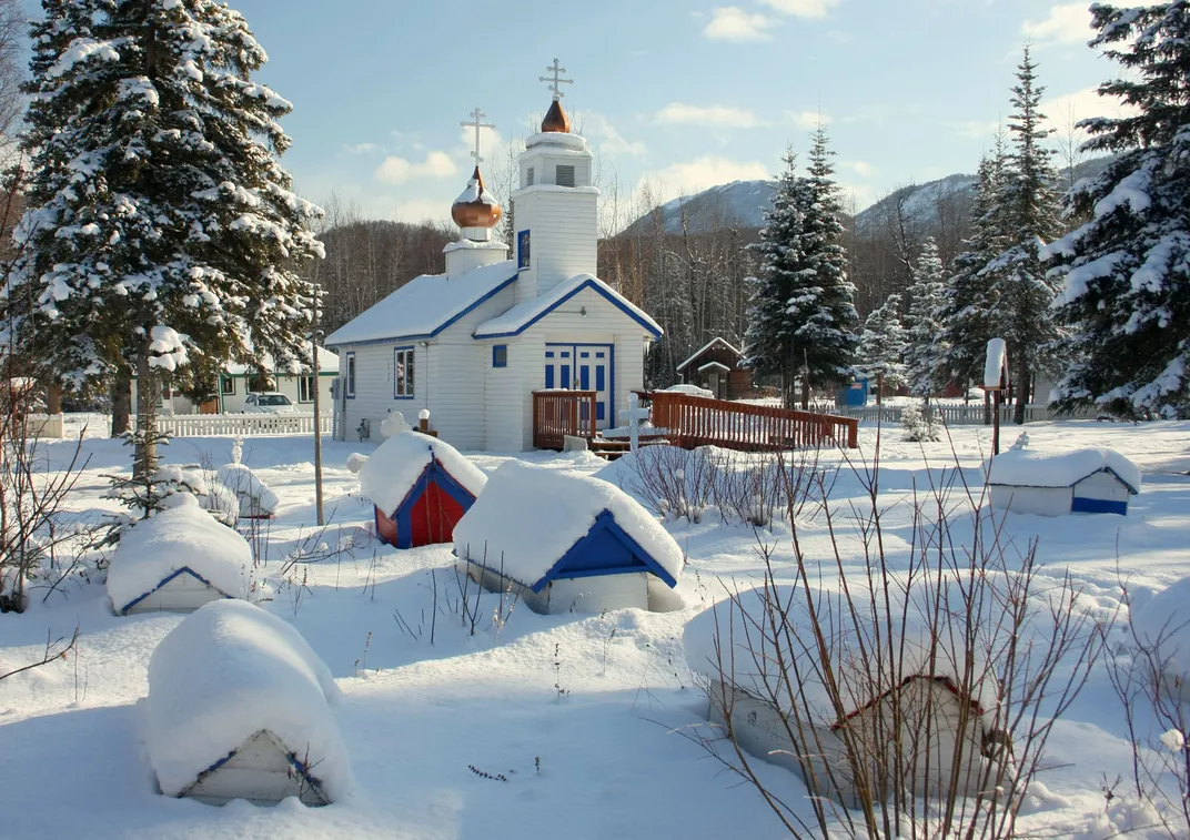 Native American Cemetery in Winter, Eklutna, Alaska | Smithsonian Photo ...