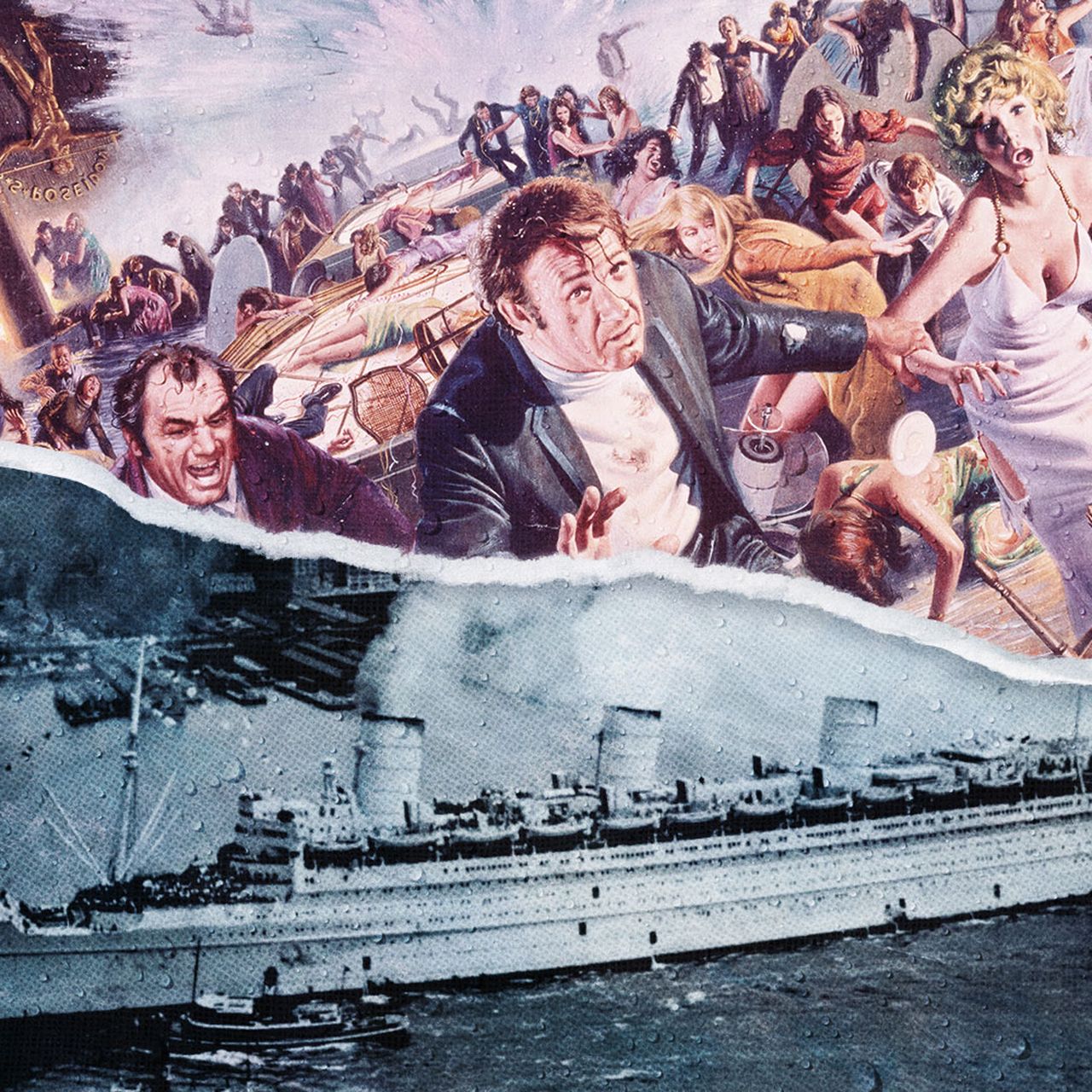 poseidon ship sinking drawing