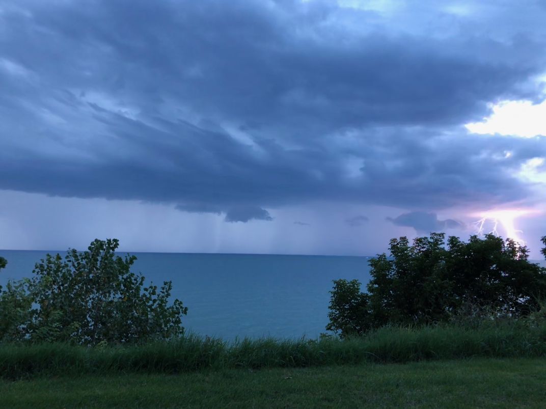 Lightning strikes Lake Michigan | Smithsonian Photo Contest ...