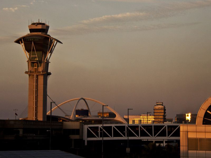 leaving L.A. - LAX airport tower at sunset | Smithsonian Photo Contest ...