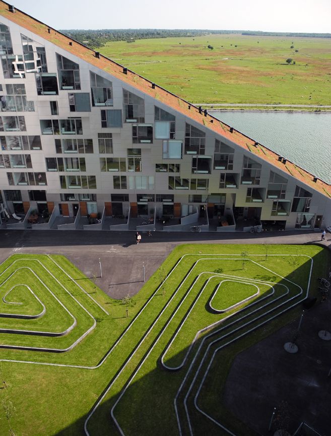 "8" Collective Housing project by BIG architects. The sun was setting ...