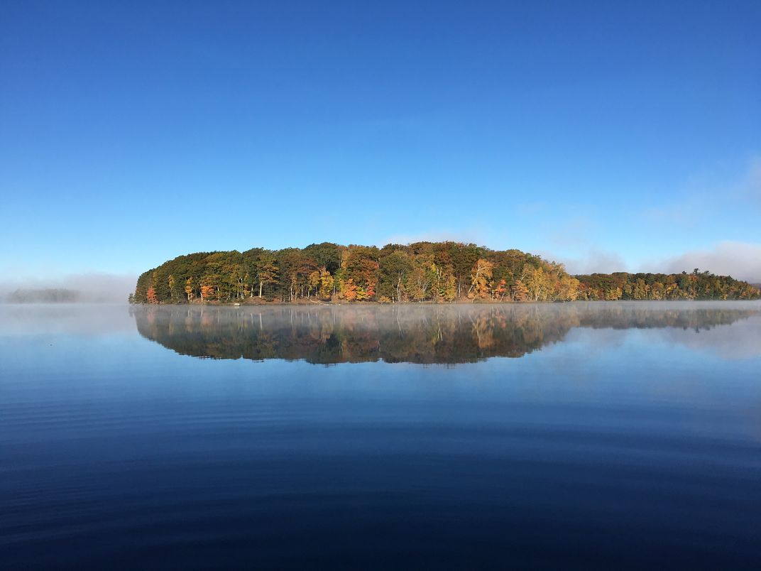 Raspberry Island on a Fall morning at Teal Lake | Smithsonian Photo ...