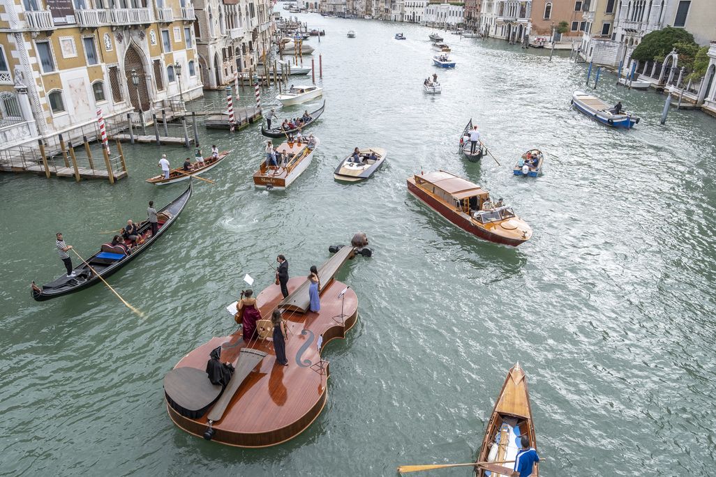 Why a String Quartet Set Sail on a Giant Violin in Venice's Grand Canal