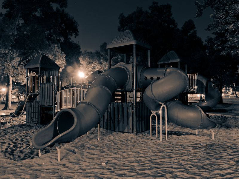 A playground at night. | Smithsonian Photo Contest | Smithsonian Magazine