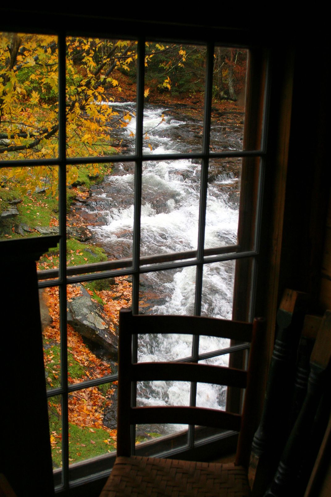 View from and antique store window, western Massachussettes ...