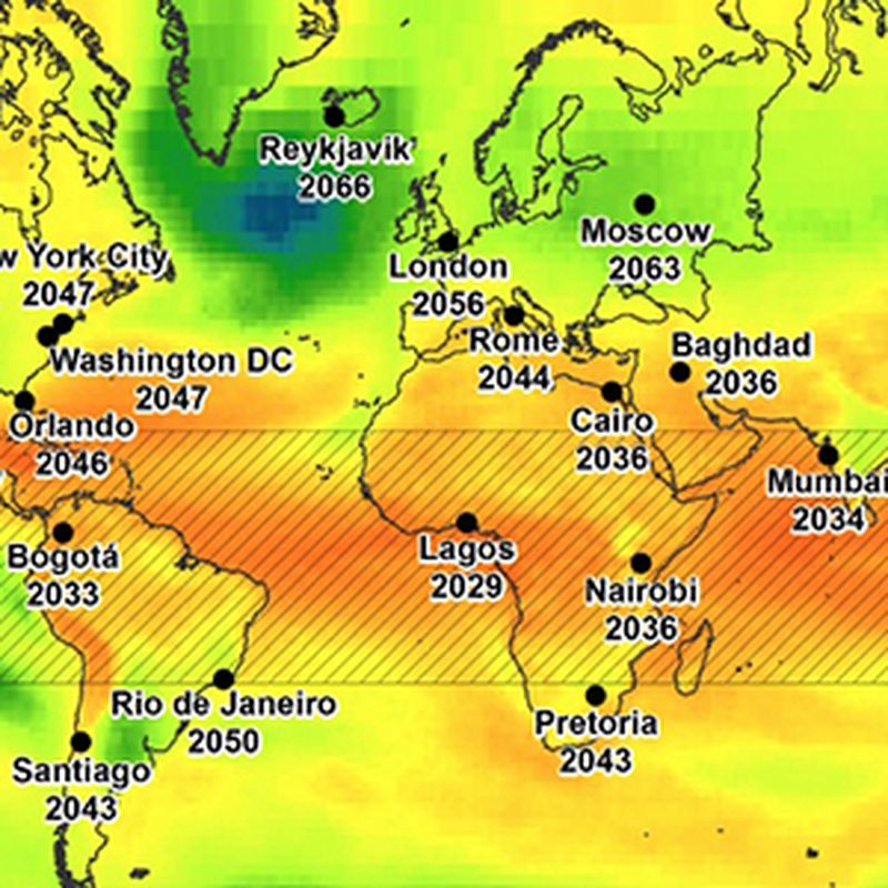 Future World Map Global Warming
