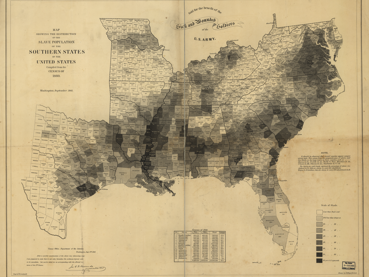 1800 And 1860 Slaves