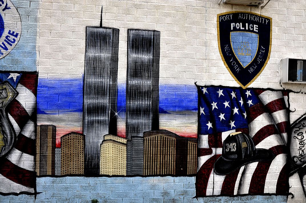 9-11 Tribute...While walking in Coney Island came across this painting ...