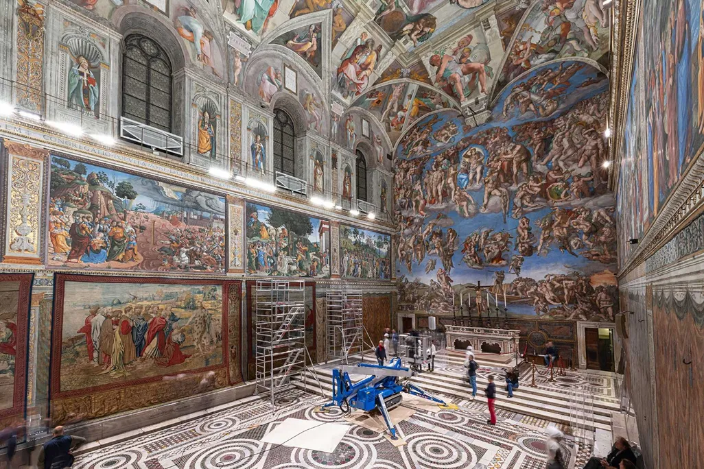sistine chapel wall mural