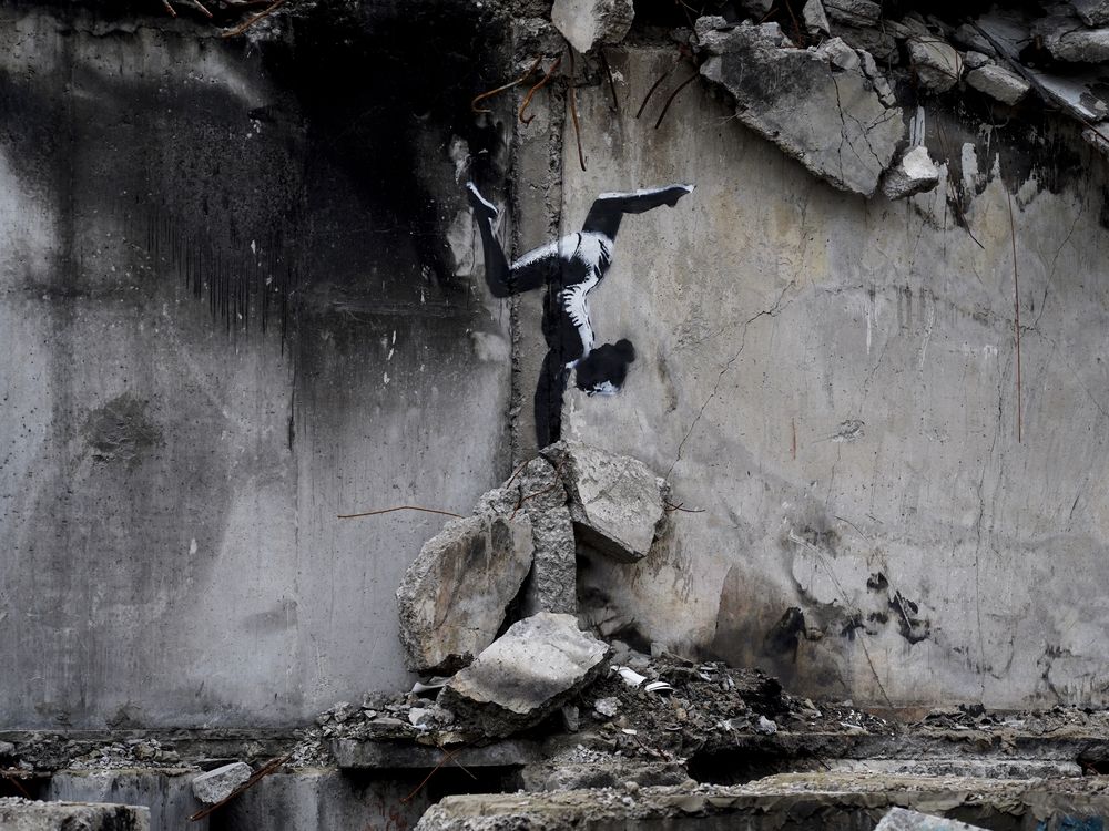 Banksy Reveals Seven Murals Throughout War-Torn Ukraine
