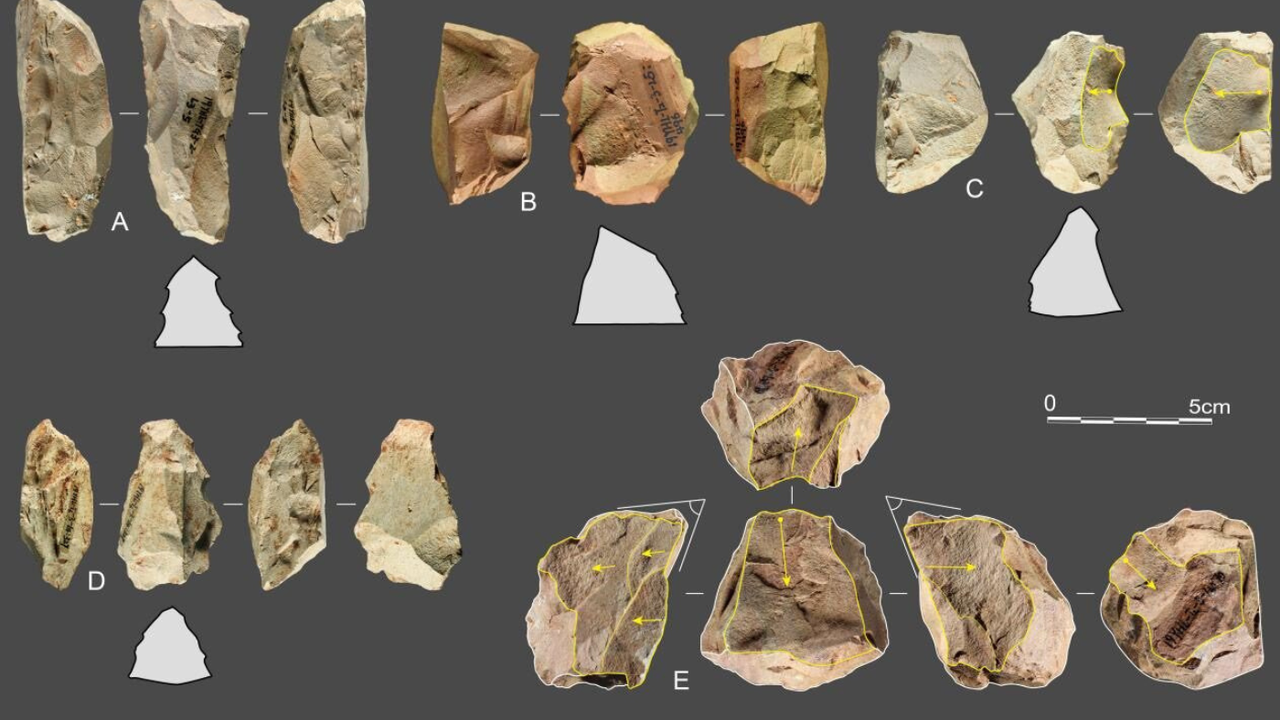 neanderthals making tools