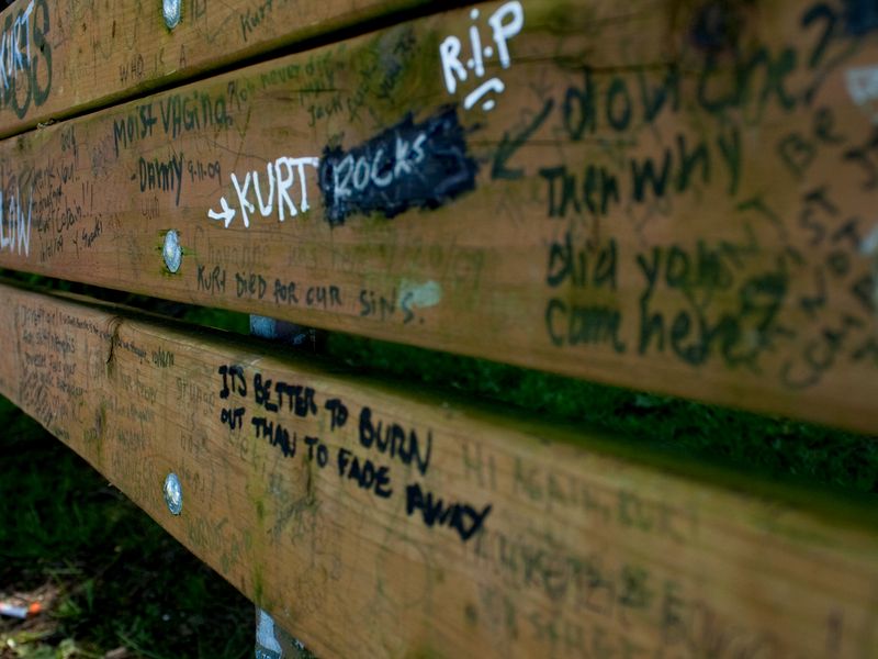 The Kurt Cobain Bench in Seattle WA | Smithsonian Photo Contest ...