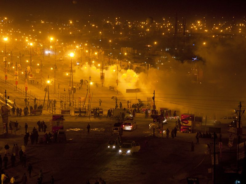 Kumbha Mela ground at night. | Smithsonian Photo Contest | Smithsonian ...