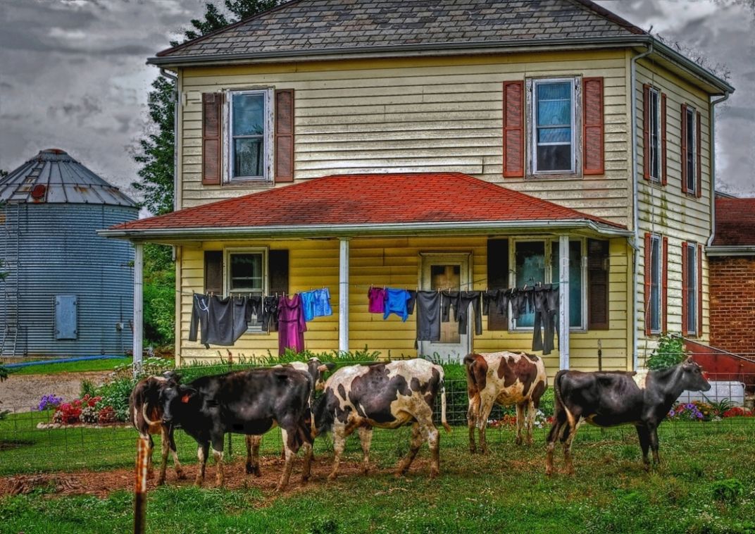Amish farmhouse in Henry County, Indiana. Henry County was the setting ...