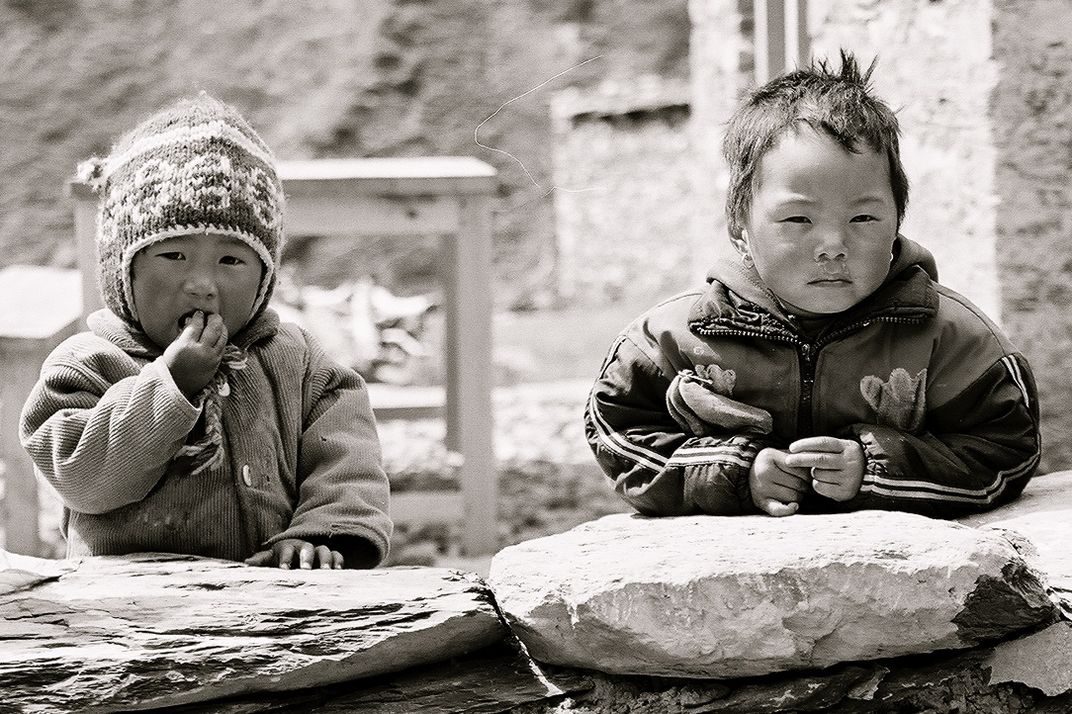 Namaste from two young boys in Nepal. | Smithsonian Photo Contest ...