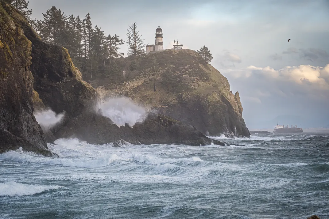 Cape Disappointment with ship leaving port | Smithsonian Photo Contest ...