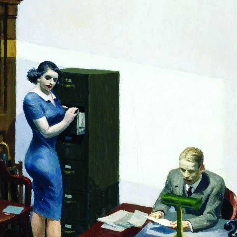 Hopper Office At Night