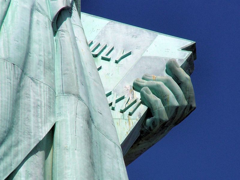 Close-up of Lady Liberty's book | Smithsonian Photo Contest ...