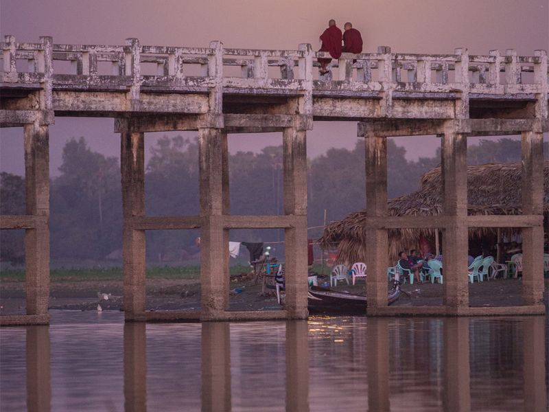 Photo was taken at U Pain Bridge, Mandalay. | Smithsonian Photo Contest ...