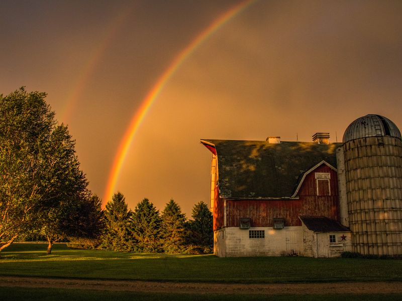 A double rainbow over the farm. | Smithsonian Photo Contest ...