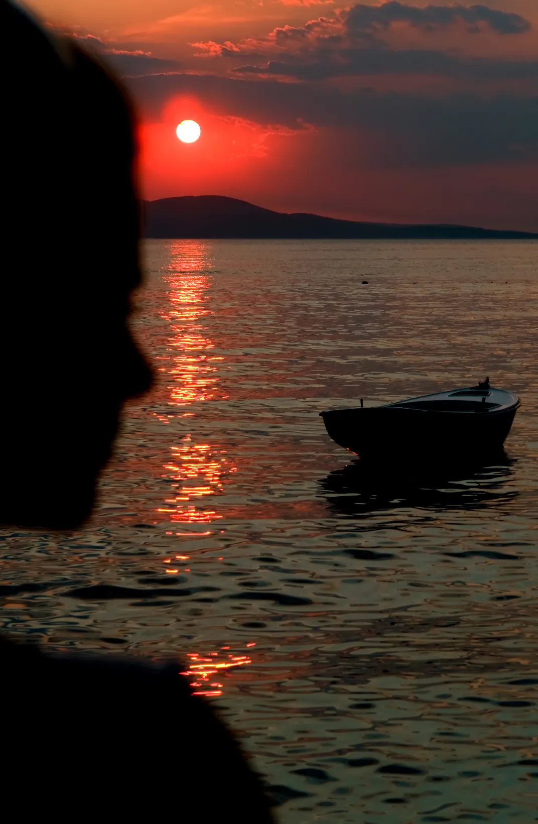 Beautiful sunset profile of my wife, at one of many gorgeous beaches of ...
