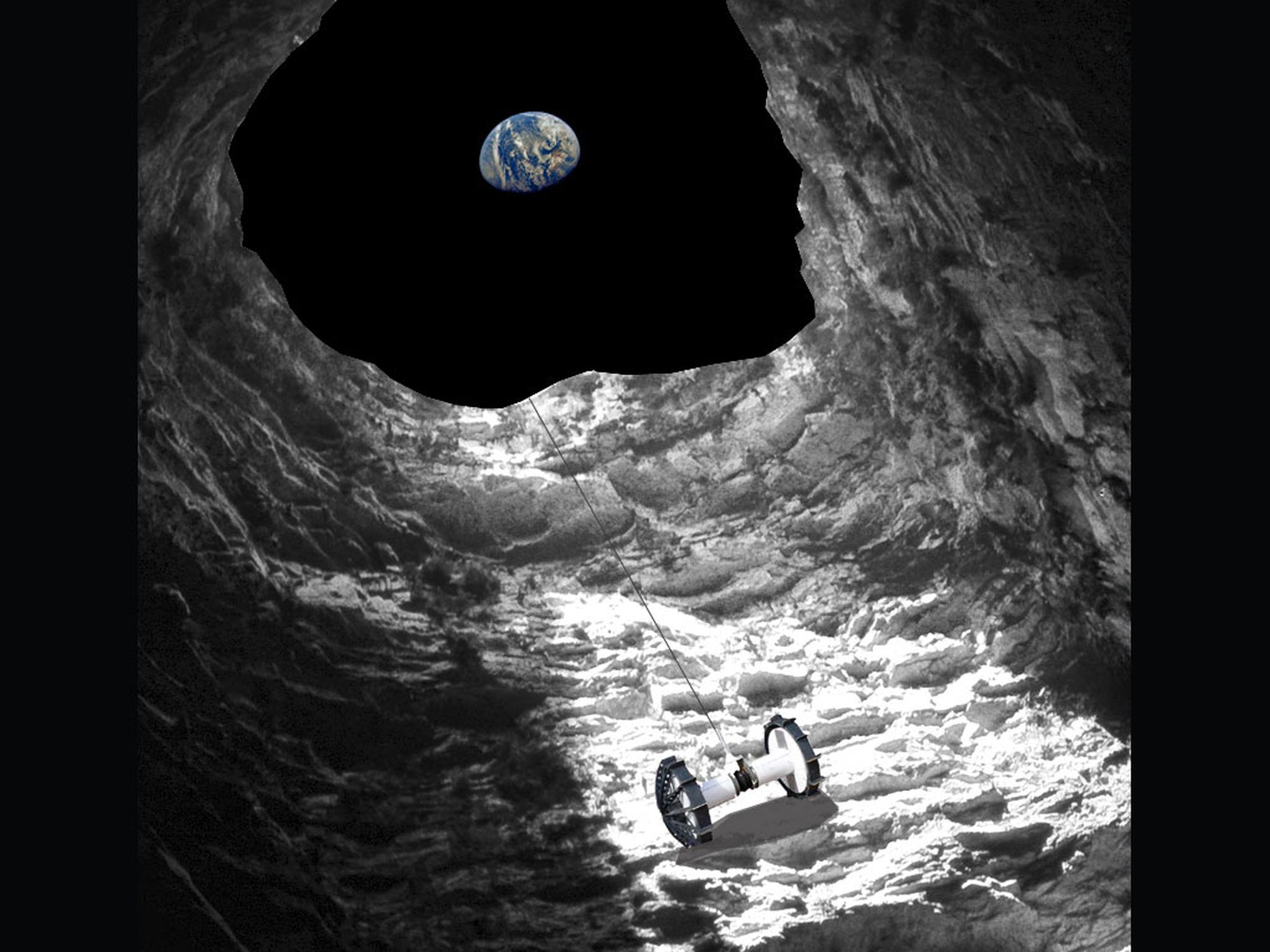 NASA Considers a Rover Mission to Go Cave Diving on the Moon