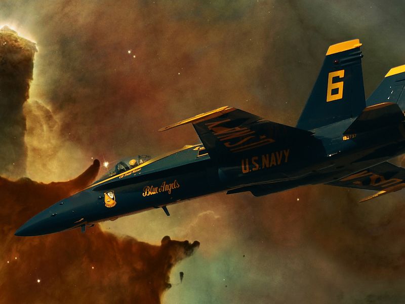 A Navy Blue Angel Jet if It Was Entering Outer Space | Smithsonian ...