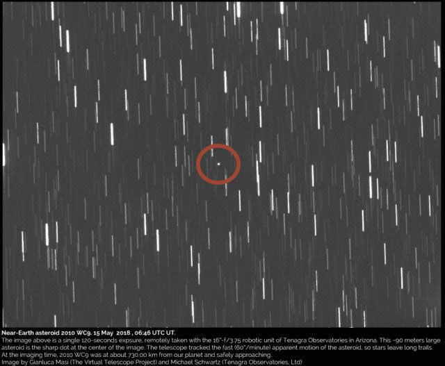 asteroid coming tonight